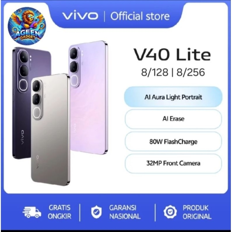 Jual VIVO V40 LITE 4G (8/128) (8/256) GARANSI RESMI INDONESIA | Shopee Indonesia