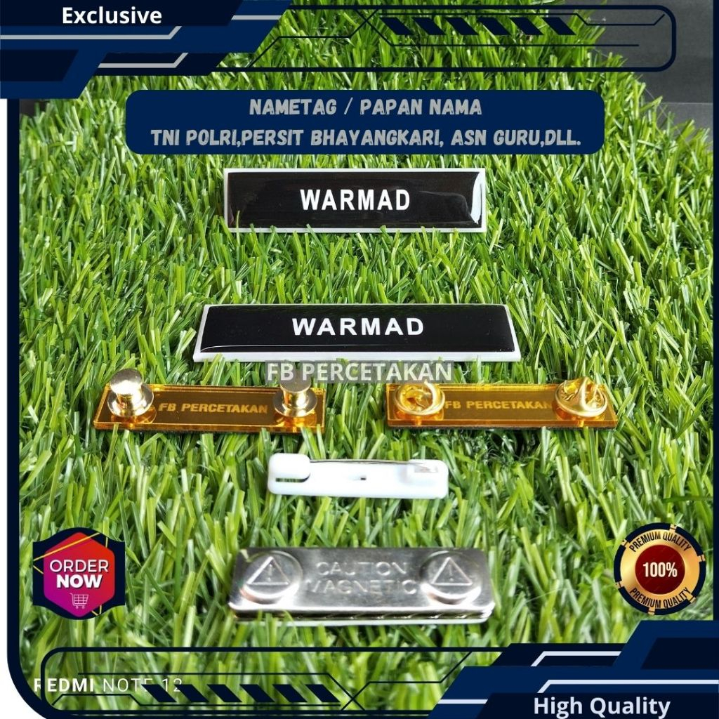 Jual PAPAN NAMA BHAYANGKARI / PAPAN NAMA PERSIT / NAME TAG TNI POLRI ...