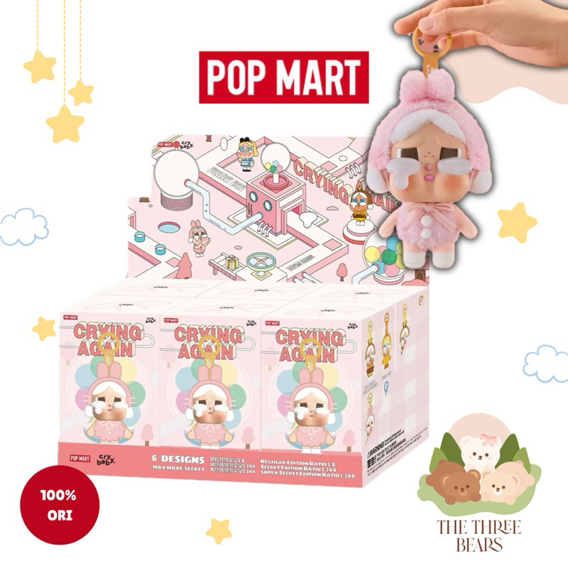 Jual [SELECTED] CRYBABY CRYING AGAIN 100% ORI POP MART Crybaby Vinyl Face Plush Bag Charm ...