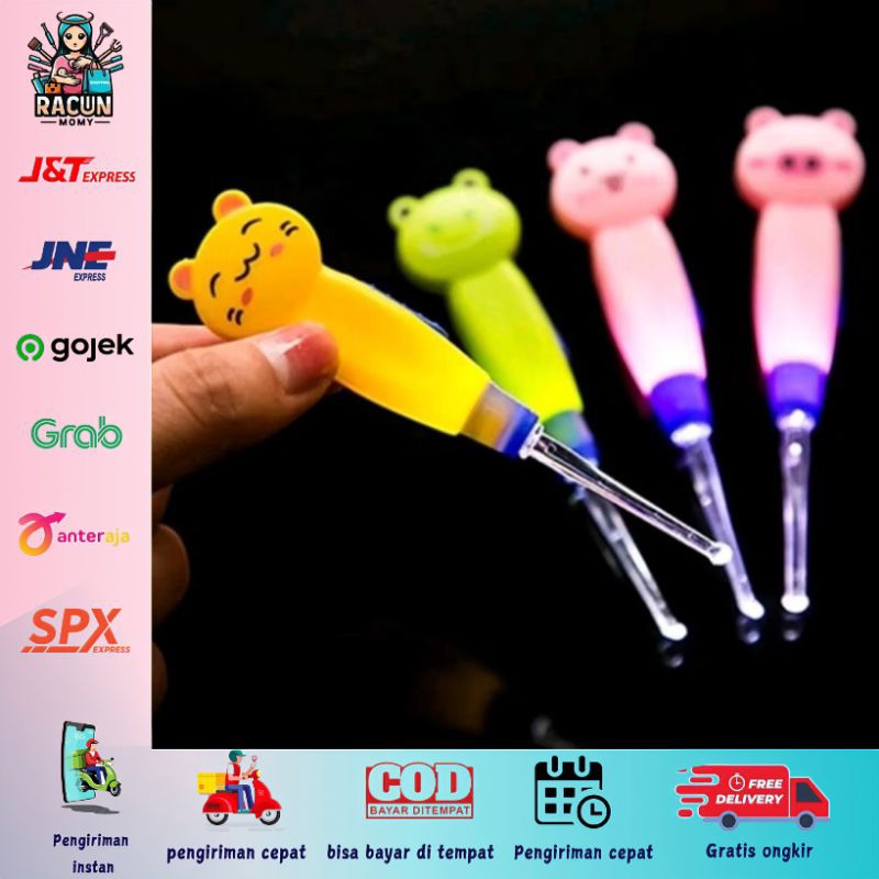 Jual Korek Kuping Dengan Senter Lampu LED / Korek Kuping Karakter Lucu ...
