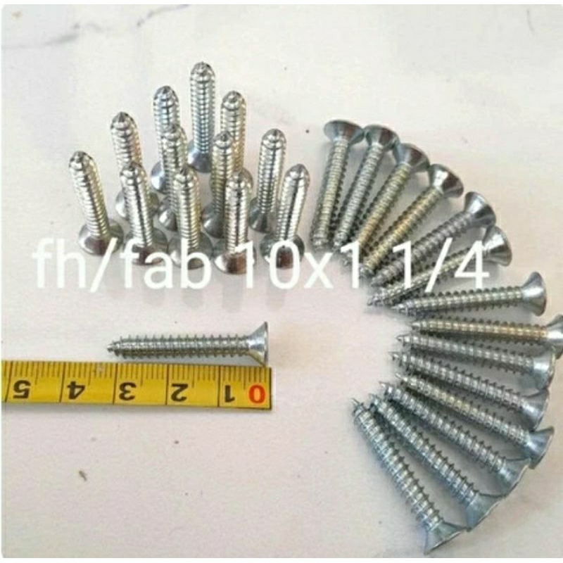Jual sekrup fh 10×1 1/2 Skrup kayu furnitur (100 pcs) | Shopee Indonesia