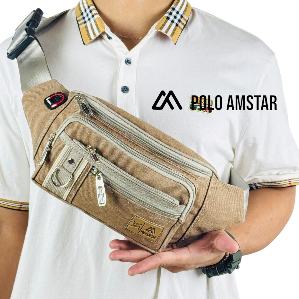 Jual POLO AMSTAR Waist Bag Casual Tas Pinggang Selempang Pria Wanita ...