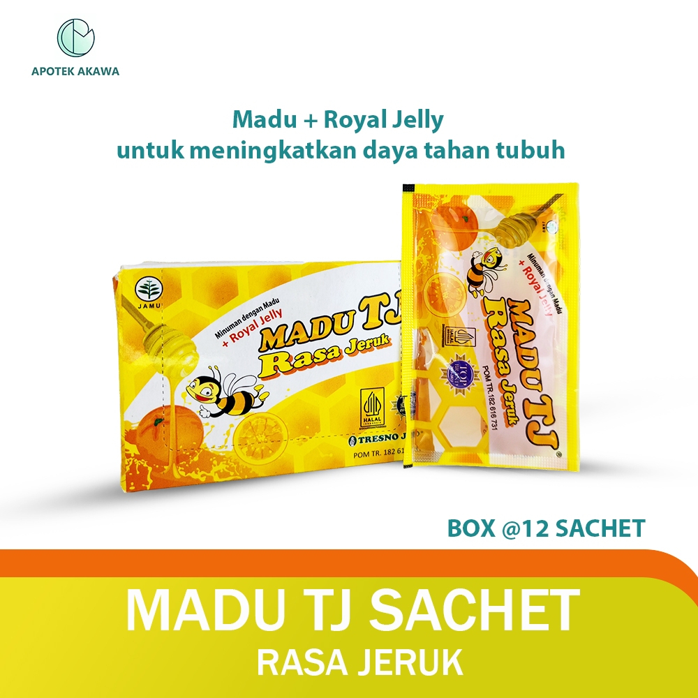 Jual MADU TJ SACHET 1 BOX ISI 12 SACHET / MADU + ROYAL JELLY / APOTEK ...