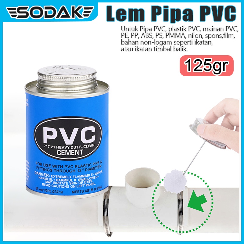 Jual Lem Pipa PVC Kaleng 125gr / Lem PVC Kaleng / untuk Pipa PVC ...