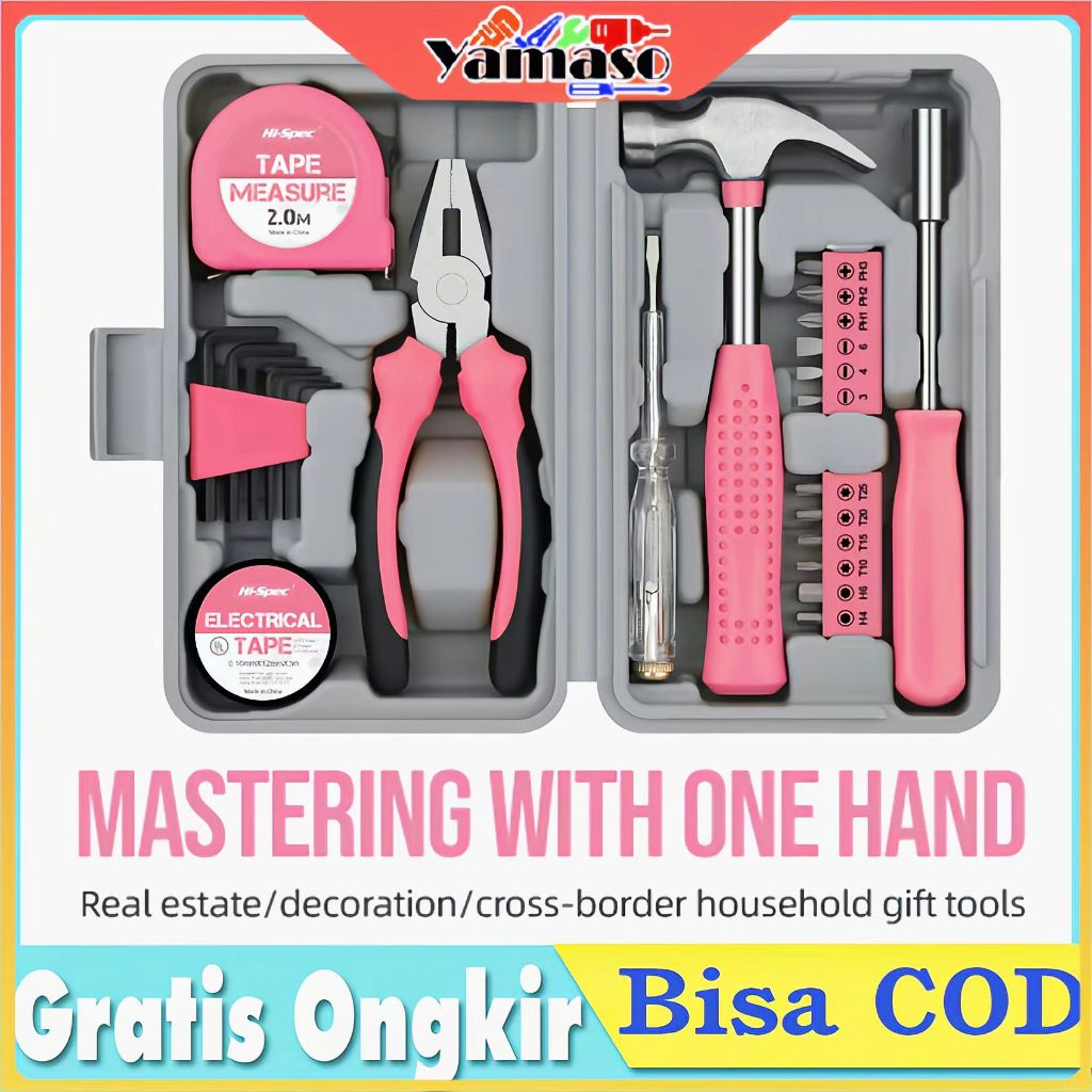 Jual 24 pcs Cantik Tool Kit Tool Set/Koper Pink Promosi Fashion ...