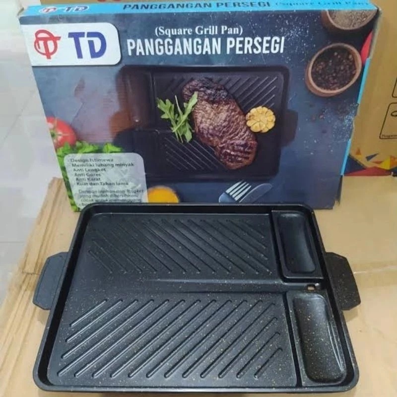 Jual SSA PANGGANGAN PERSEGI KOREAN GRILL PAN BBQ SQUARE ALAT PANGGANG ...