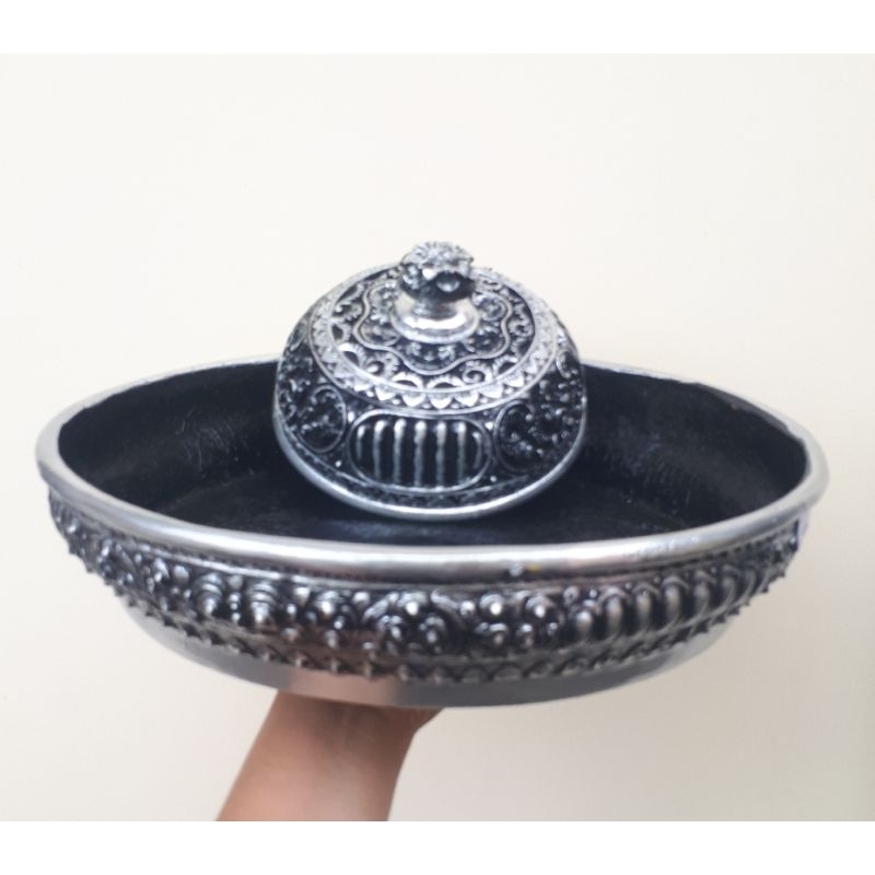 Jual Bokor Fiber Motif Selaka Ukuran 30 cm | Shopee Indonesia
