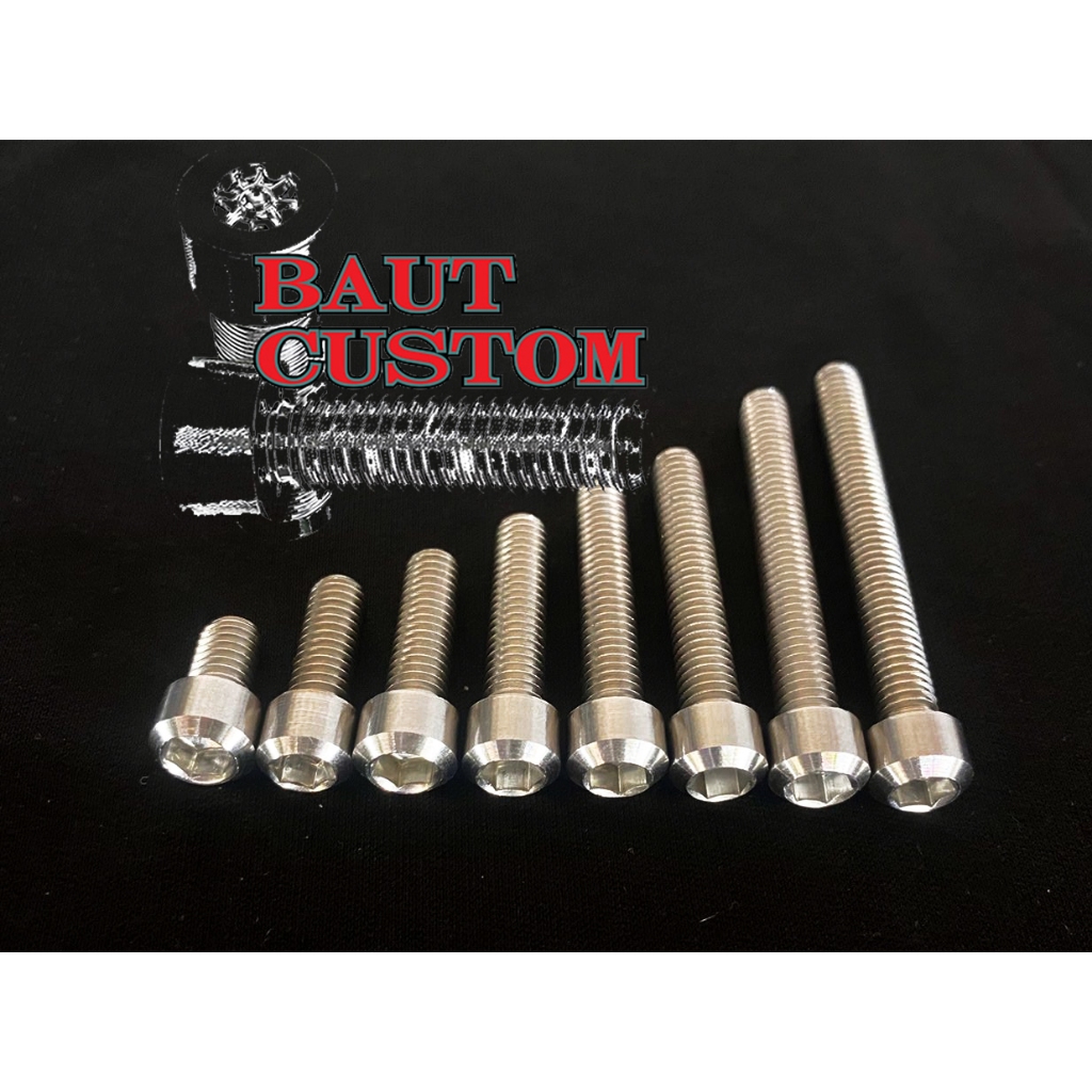 Jual Baut 8 / Baut M5 / Baut L4 Stainless Custom Model Titanium ...