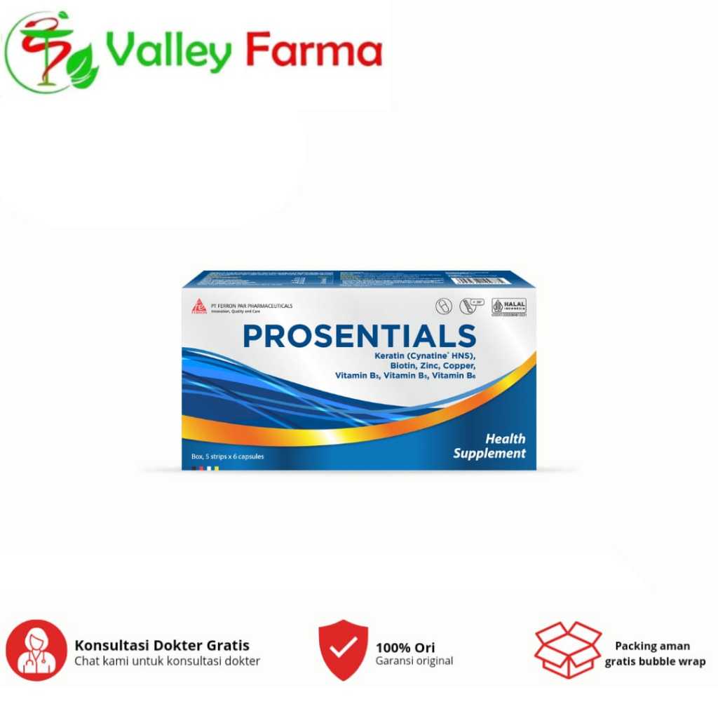 Jual Prosentials Strip 6 Kapsul / Suplemen Rambut Kulit & Kuku | Shopee ...