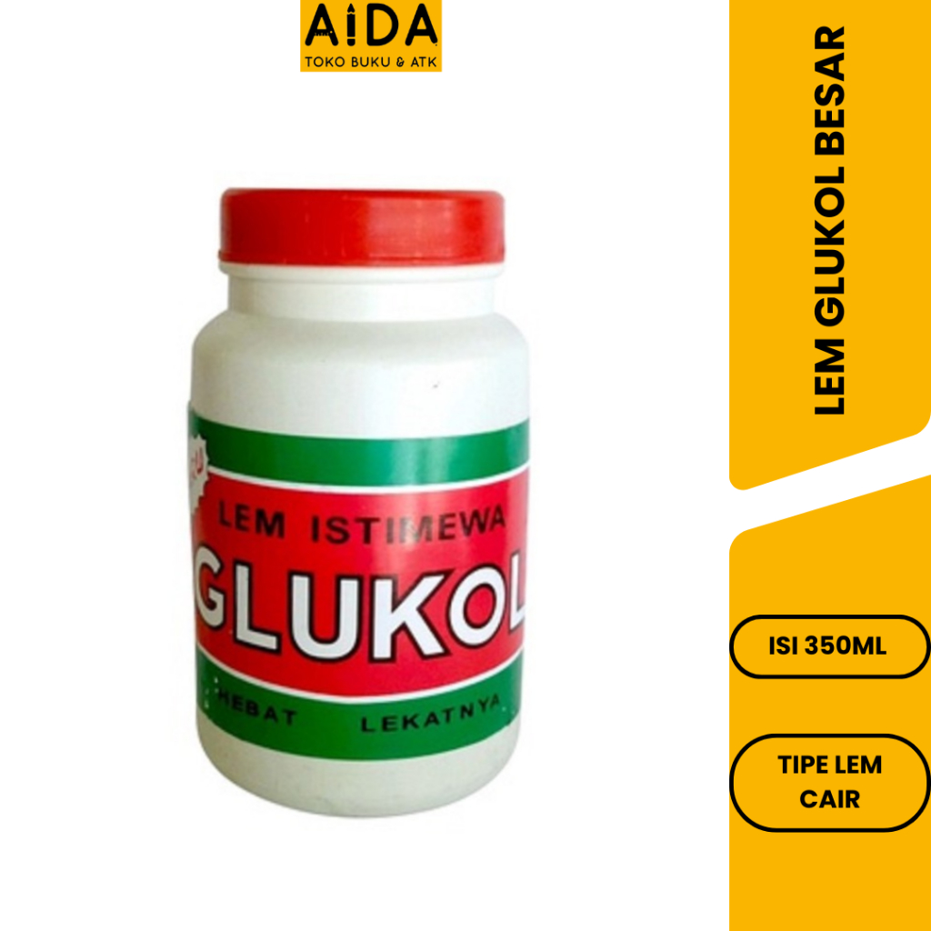 Jual Lem Cair Glukol ukuran Besar + Stik (1 pcs) | Shopee Indonesia