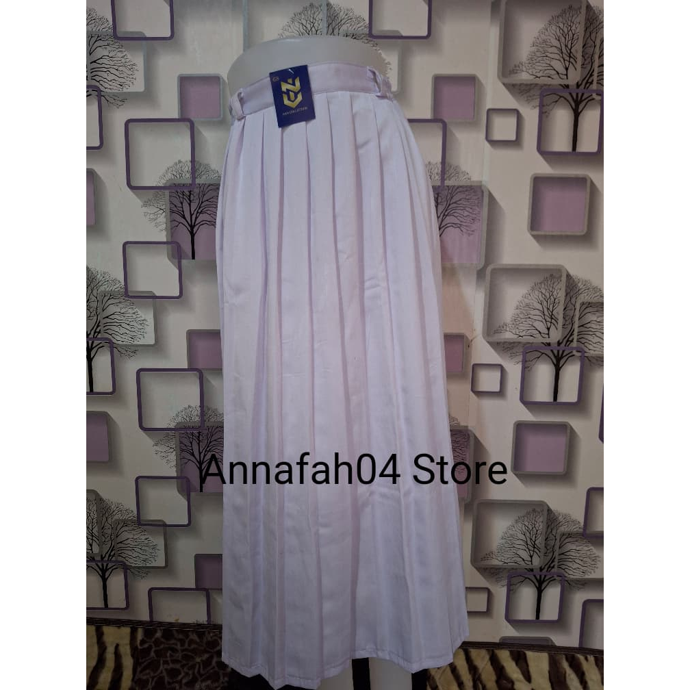 Jual Rok panjang Putih model RA(rempel/lipit dari atas/full) Seragam sekolah SD cock dan nyaman ...