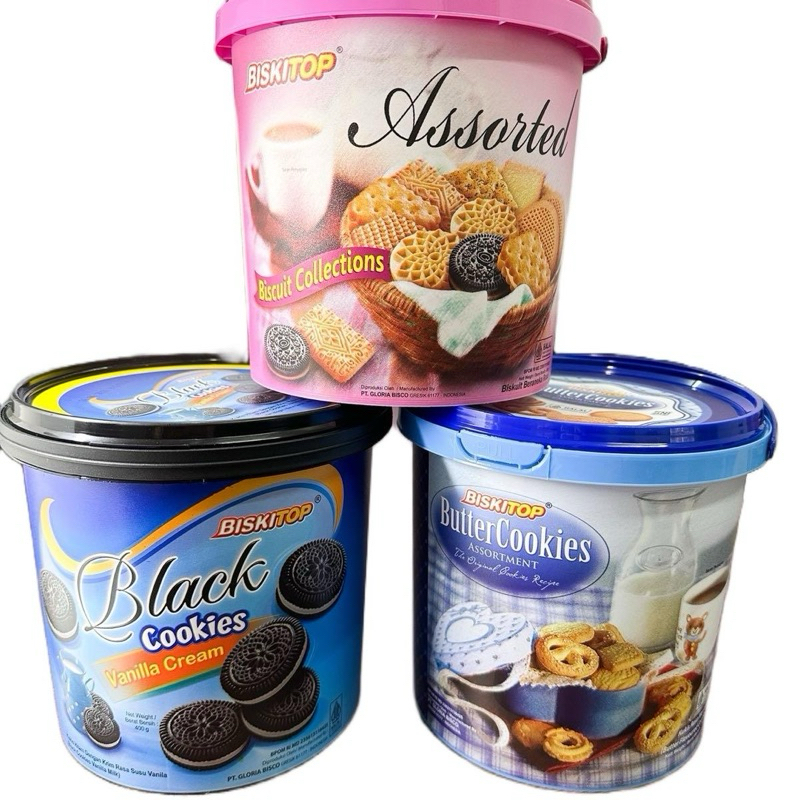 Jual BISKUIT BISKITOP ASSORTED, BUTTER COOKIES, BLACK COOKIES 400GR ...