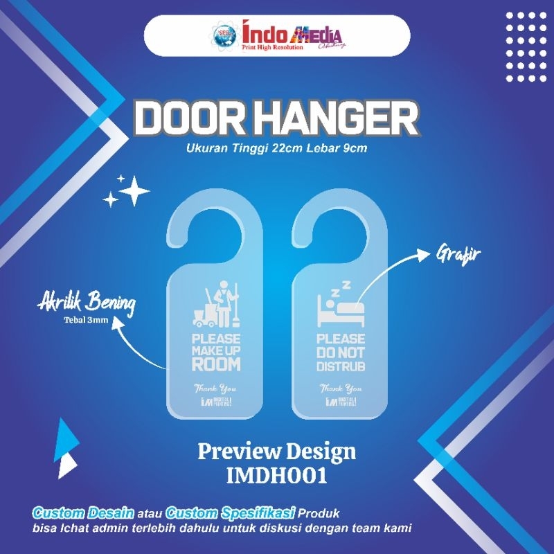Jual sign door hotel / Gantungan pintu hotel akrilik / door spa / door ...