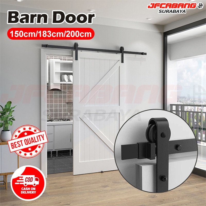 Jual 6FT/6.6FT/5FT Rel Pintu Geser Sleding Baja Karbon Bergerak Kit ...