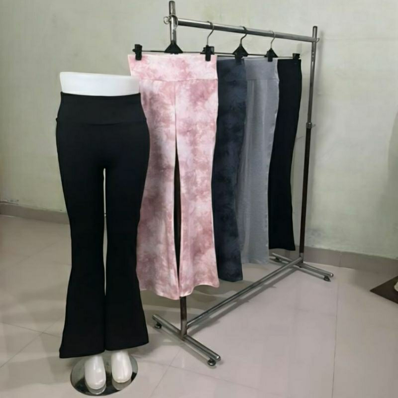 Jual Legging Cutbray/Celana Yoga Wanita/Celana Cutbray Basic High Waist ...