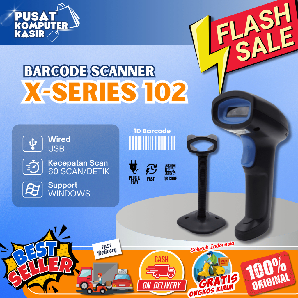 Jual IWARE - Scanner Barcode Iware X-SERIES 102 / IW-102 Wireless ...