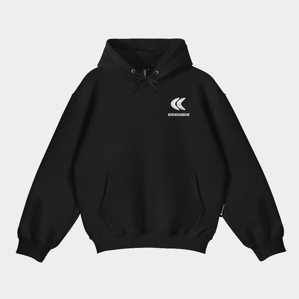 Jual Kickchick Hoodie Identity Embroidery Black & White l Lengan ...