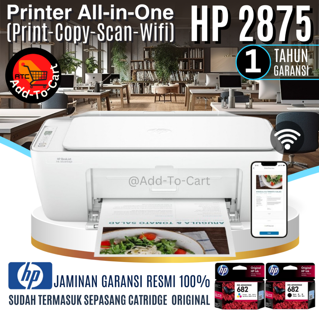 Jual Printer All In One HP 2875 Ink Advantage Deskjet Wireless | Shopee ...