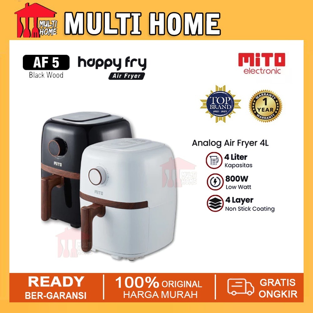 Jual Mito Air Fryer AF5 / AF 5 / AF-5 Happy Fry Mito Wood Series - Menggoreng Tanpa Minyak ...