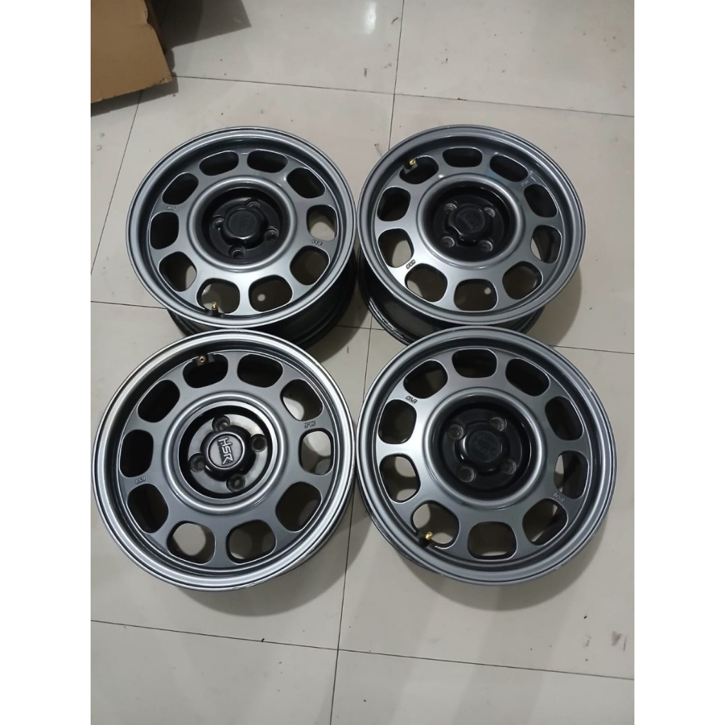 Jual VELG MOBIL BEKAS HSR KLG MODEL KLASIK RING 15 LEBAR 6,5 PCD 4X100 GREY CAKEP BUAT BRIO AGYA ...