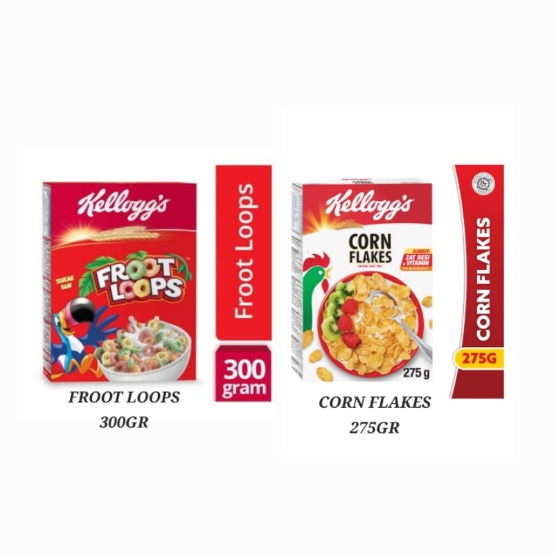 Jual KELLOGGS SEREAL CORN FLAKES | FROOT LOOPS | Shopee Indonesia