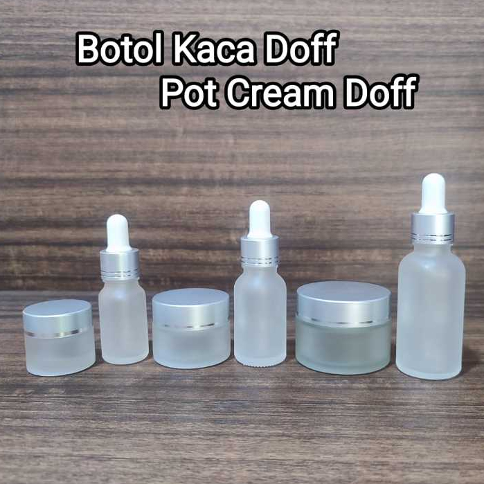 Jual Botol Kaca Doff Frosted Frozen Dof Dop Dove Serum Pipet Silver ...