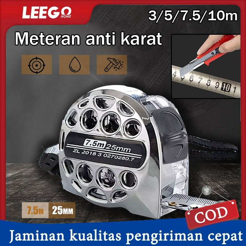 Jual Alat Ukur Meteran Roll ABS 3m/5m/7.5/10m Panjang Stainless Tebal ...