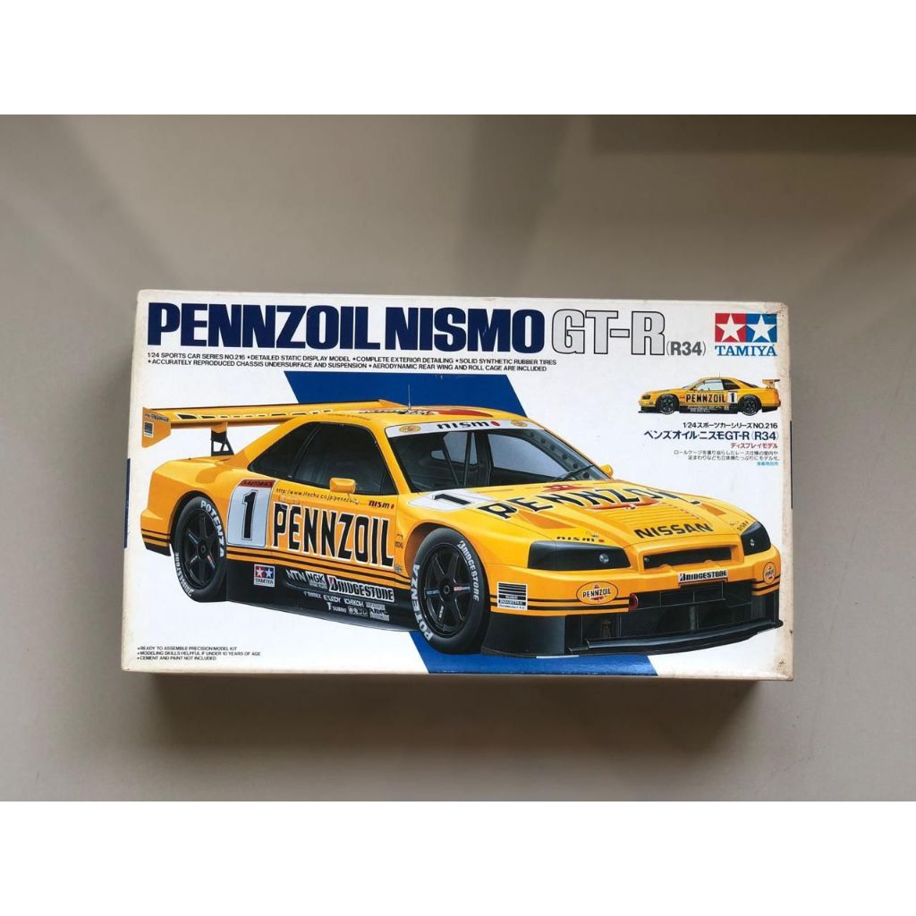 Jual Tamiya 1/24 Pennzoil Nismo GT-R R34 Model Kit - Pennzoil GT-R R34 ...
