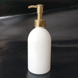 Jual Botol Pump 250ml Putih Oval Pump Oil Luxury Gold Silver Botol Kosong Pump 250ml Oval Putih ...