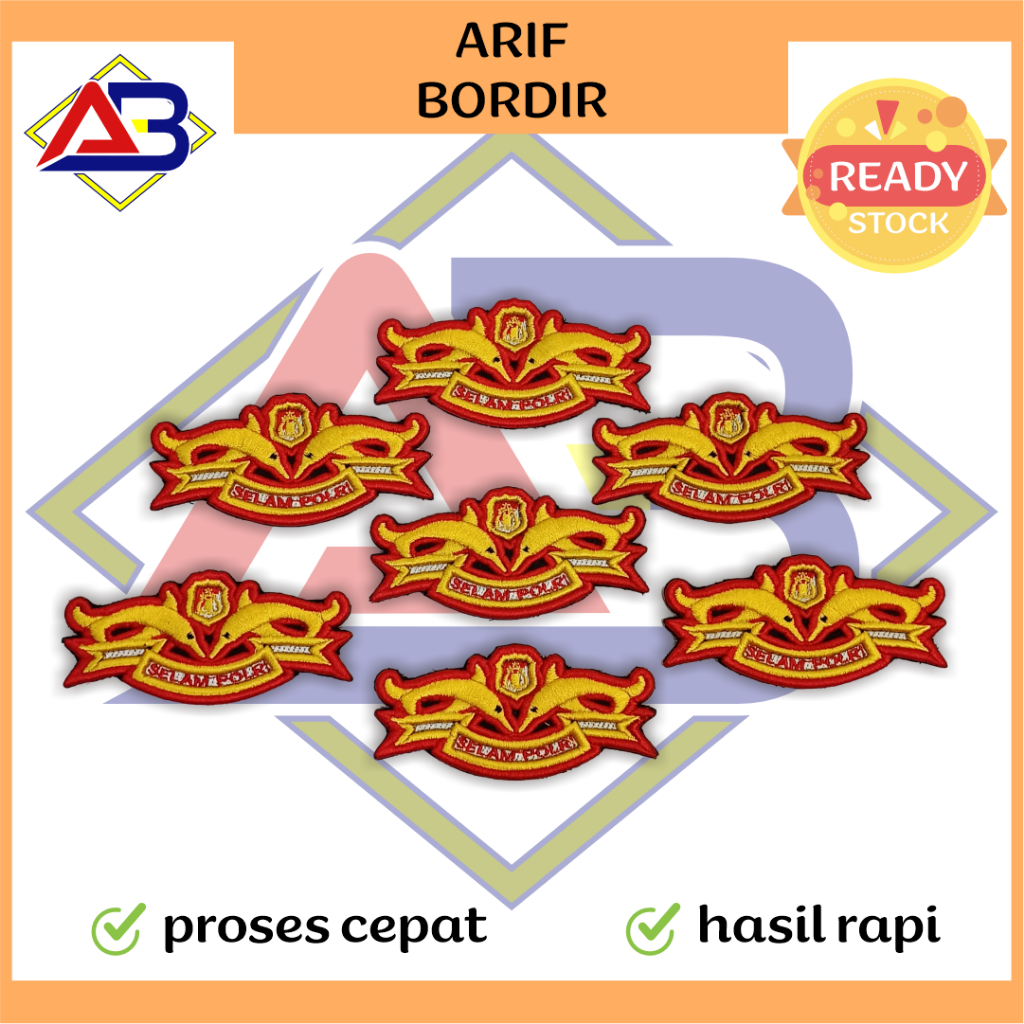 Jual Selam Polri Bordir Timbul Ready Stock | Shopee Indonesia
