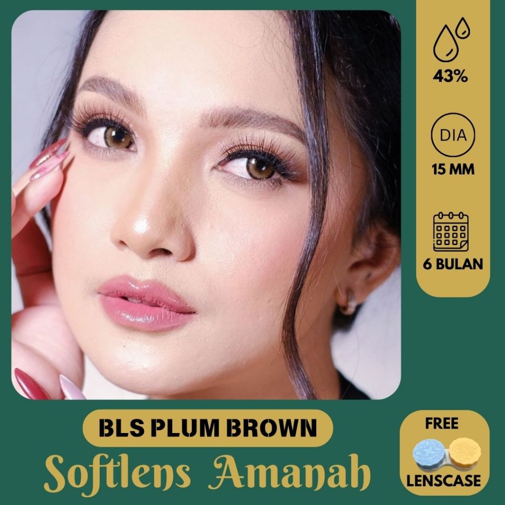 Jual Softlens BLS PLUM BROWN 15MM / Softlens Amanah / Softlen / Soflen ...