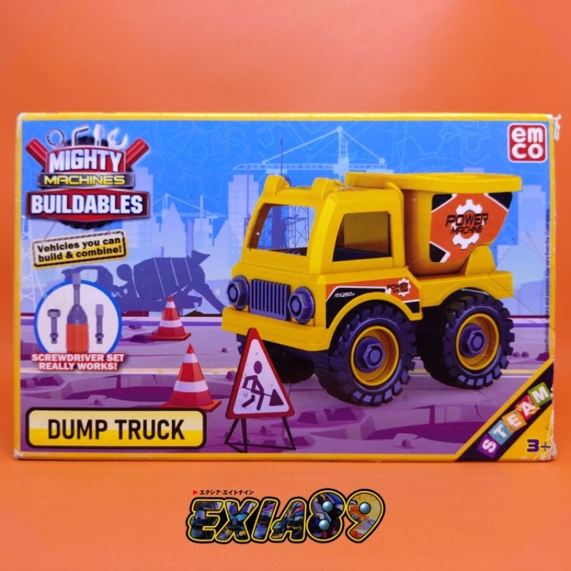 Jual EMCO Toys Mighty Machines Buildables - Dump Truck | Shopee Indonesia