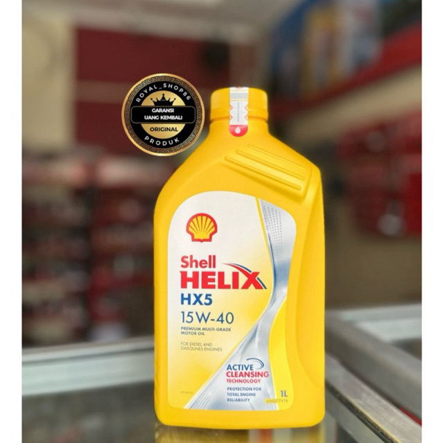 Jual OLI SHELL HELIX HX5 SAE 15W-40 1 LITER ORIGINAL | Shopee Indonesia