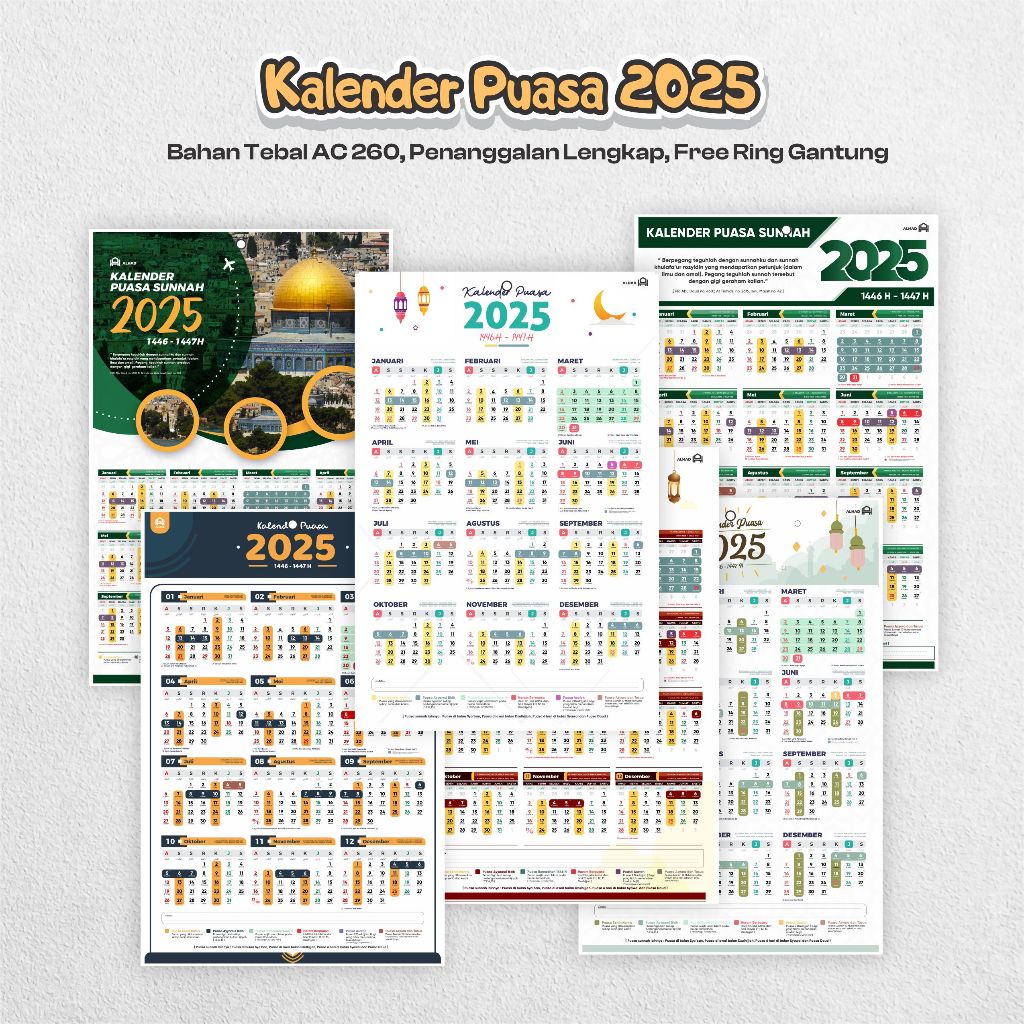 Jual Kalender Puasa 2025 I Aesthetic I Komplit I Bahan Tebal AC 260gr ...