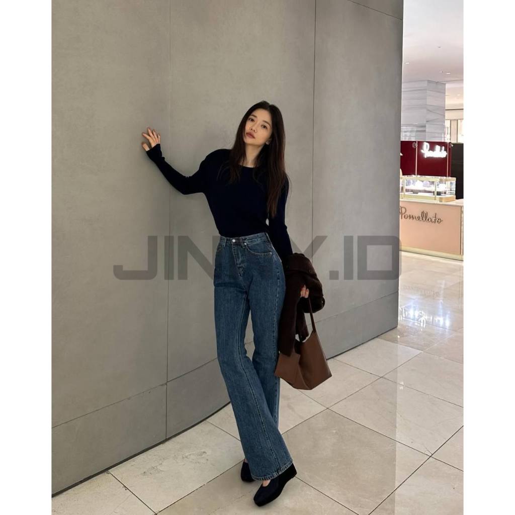 Jual Highwaits Cutbray Jeans Stretch Premium Kekinian Celana Jeans ...