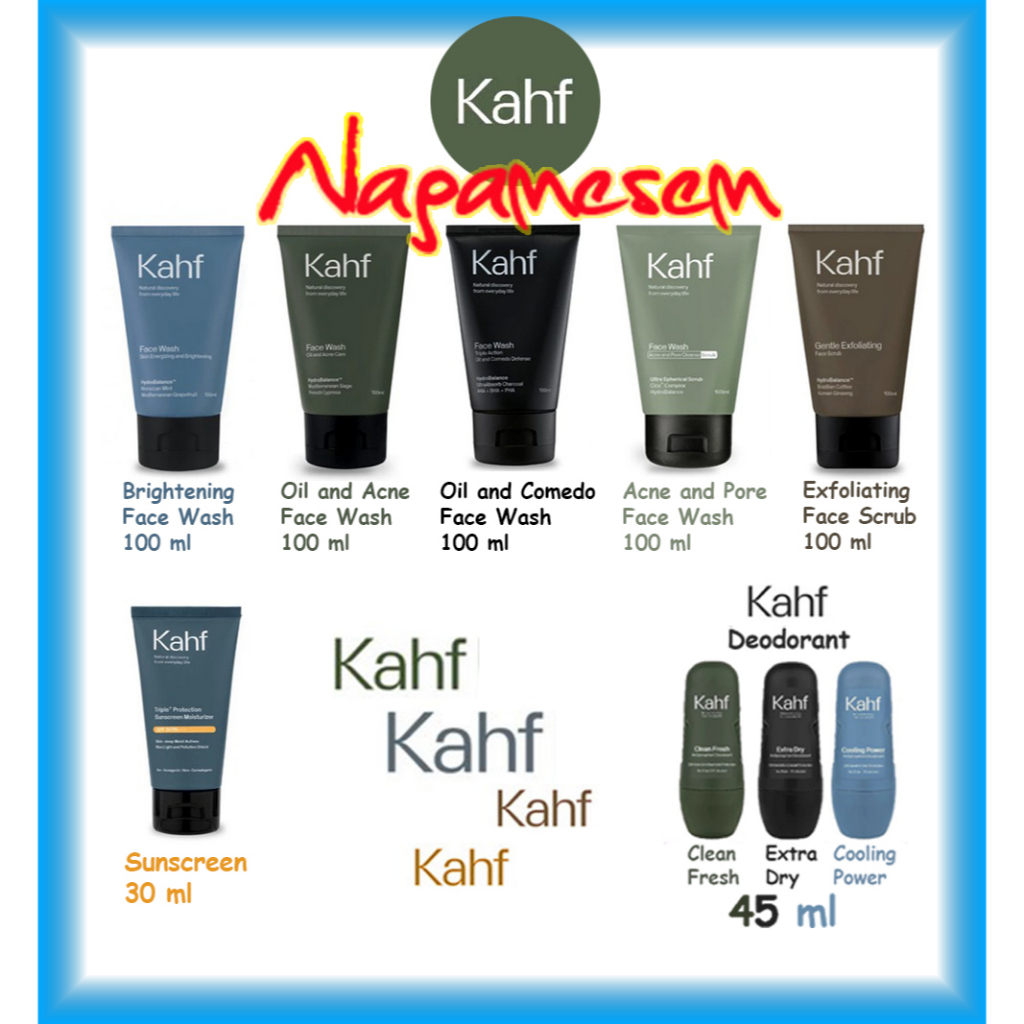 Jual Kahf Face Wash Gentle Exfoliation Oil Acne Care Brightening 100ml ...