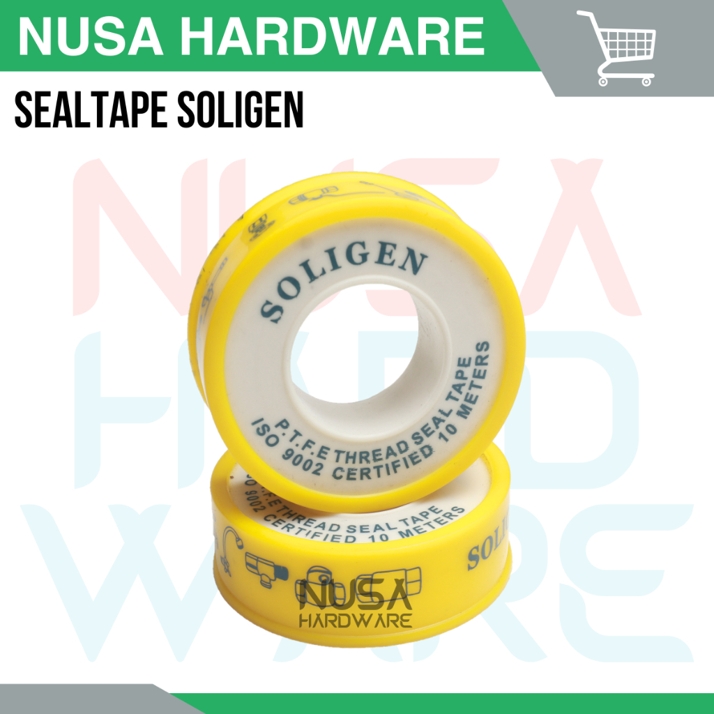 Jual SOLIGEN Seal Tape Keran Air 10 Meter Isolasi untuk Kran Air Murah ...