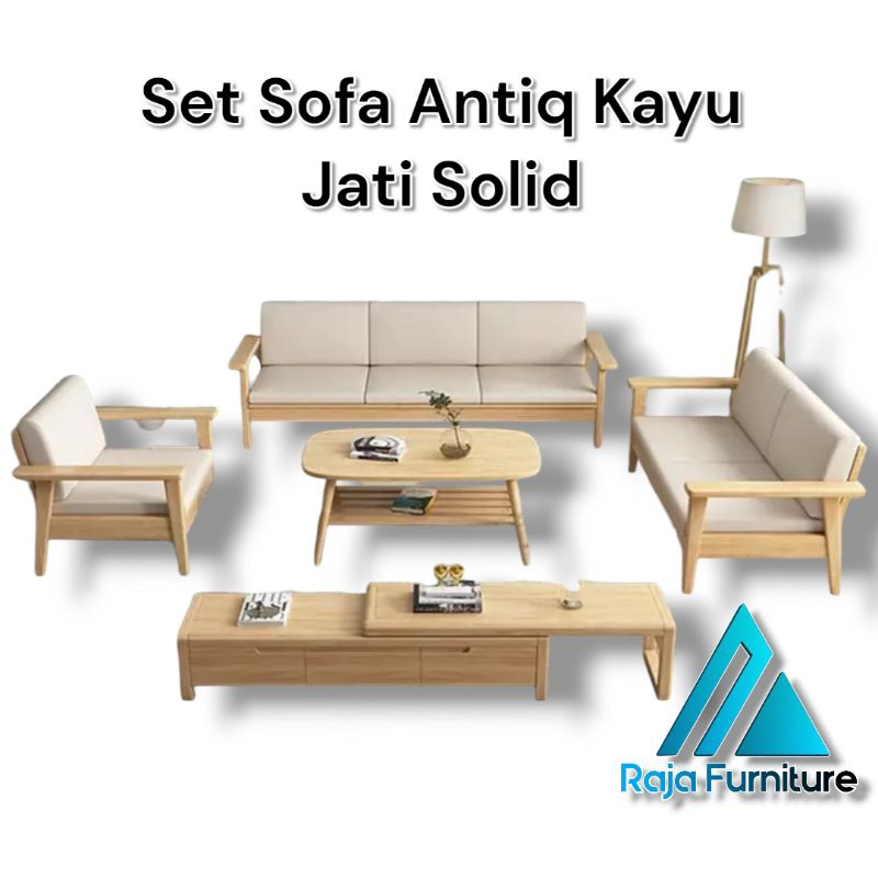 Jual Raja Furniture Set Sofa Antiq Kayu Jati Solid | Shopee Indonesia