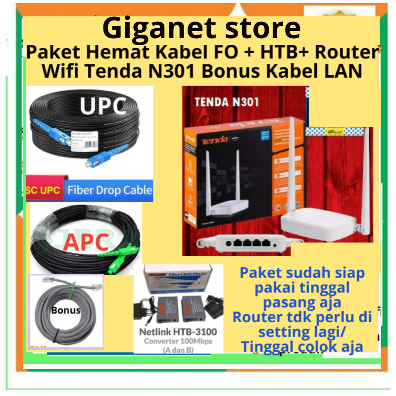 Jual Kabel Fiber Optik Dropcore FTTH Kabel FO 20m 25m 30m 35m 40m 45m 50m 60m 75m 80m Plus HTB ...