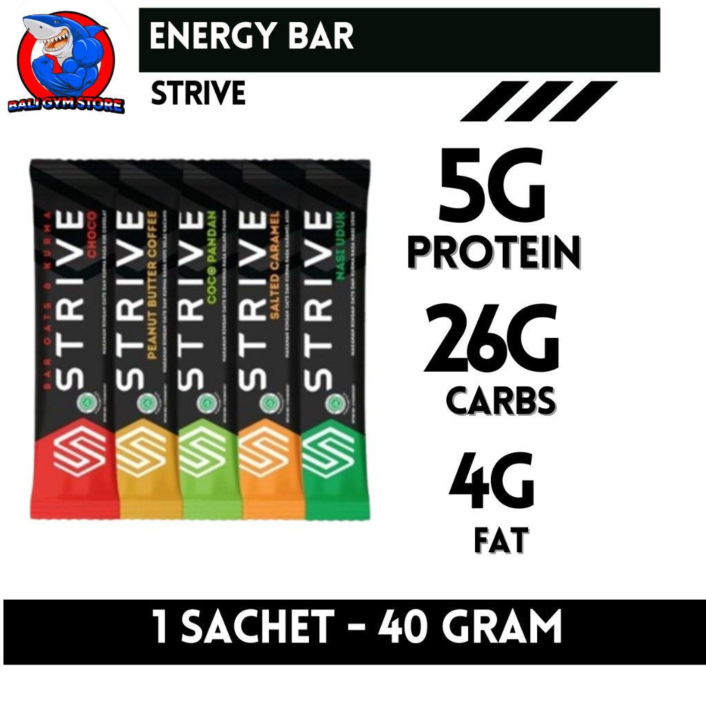 Jual Strive Energy Bar 1 Sachet - 40 Gram | Shopee Indonesia