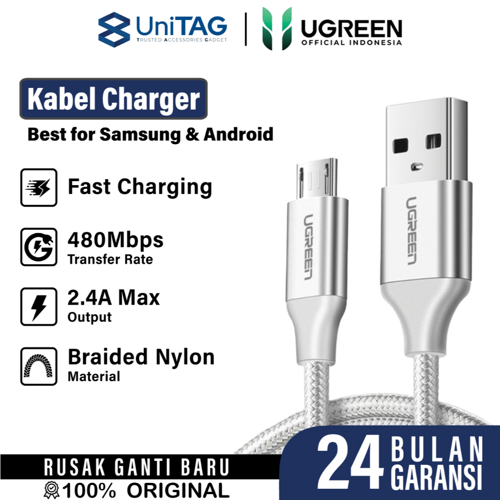 Jual UGREEN Kabel Data Fast Charging USB Micro QC 3.0 Samsung Android ...