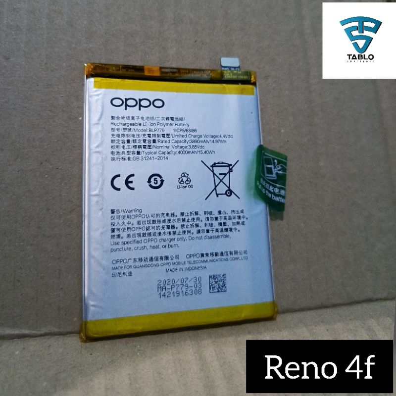 Jual Baterai Oppo Reno 4F original copotan hp | Shopee Indonesia