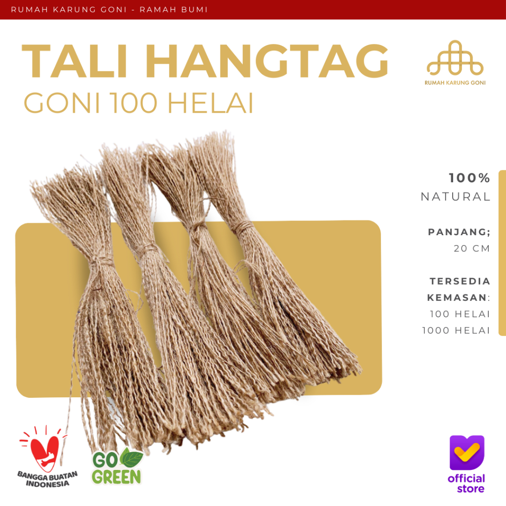 Jual Tali Hangtag Goni - Tali Gantungan Label Baju Distro - String Pin ...