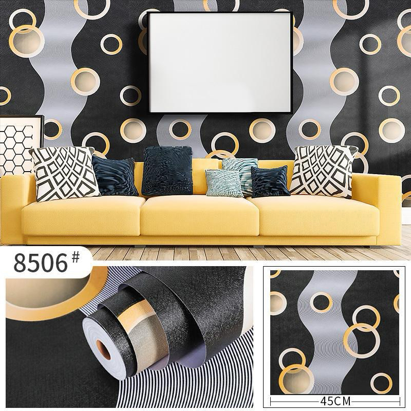 Jual Wallpaper Sticker Dinding Motif Bulat Gold Ukuran Panjang 8 Meter ...