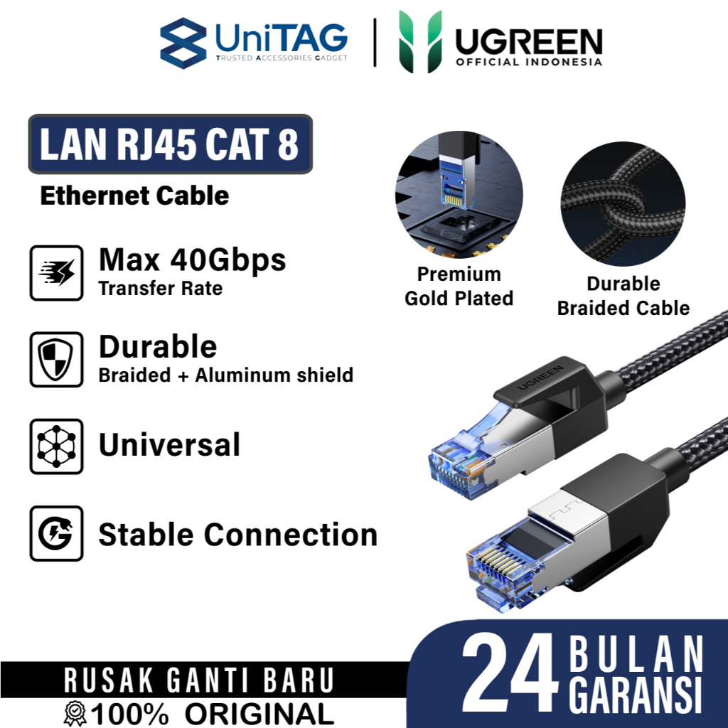 Jual UGREEN Kabel Ethernet LAN RJ45 CAT Fast Internet Network Gigabit ...
