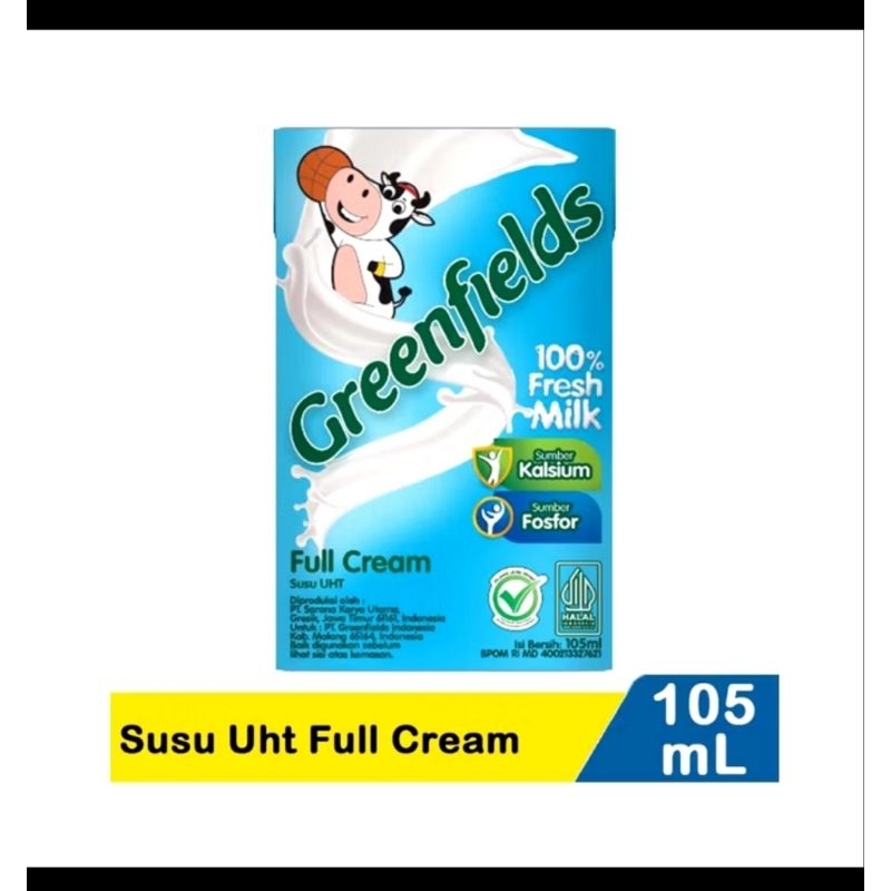 Jual Greenfields Susu UHT Full Cream 105 ml | Shopee Indonesia