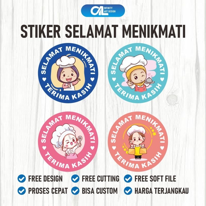 Jual STIKER SELAMAT MENIKMATI/STIKER TERIMAKASIH/STIKER THANK YOU ...