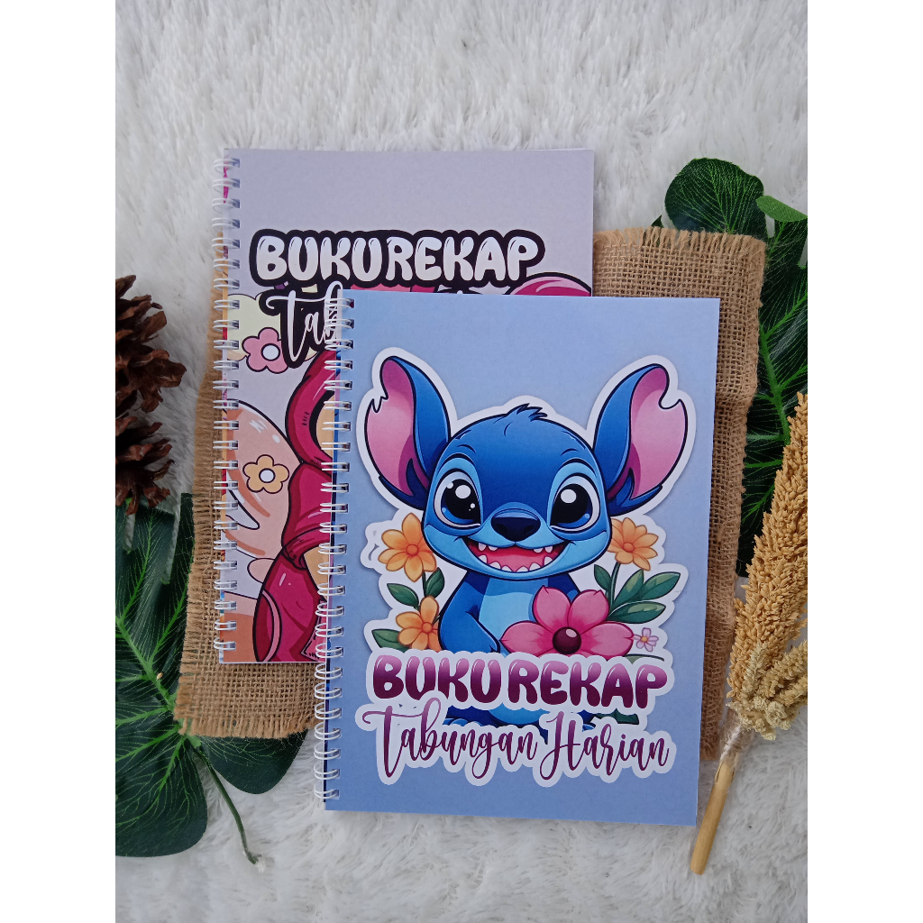 Jual ES88 BUKU REKAP TABUNGAN HARIAN KARTUN UK A5 JILID SPIRAL ISI 100 ...