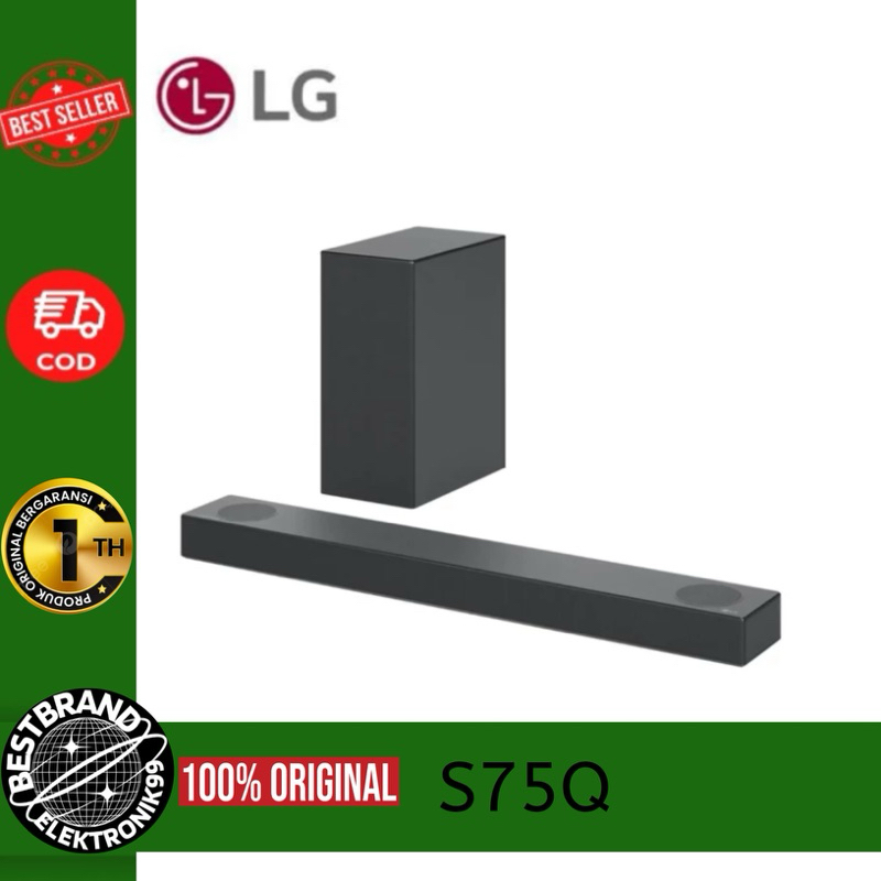 Jual LG S75Q SOUNDBAR 3.1.2CH SPEAKER DOLBY ATMOS DTSX WIRELESS AUDIO ...