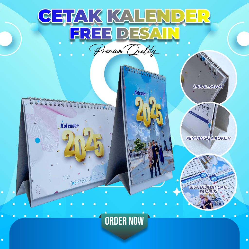 Jual [TERMURAH] KALENDER MEJA 2025 ISI 8 LEMBAR KOKOH PREMIUM QUALITY ...